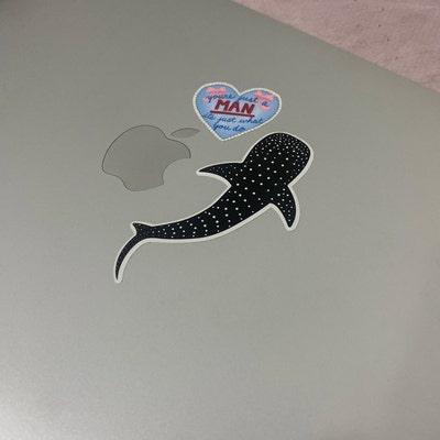Vinyl Whale Shark Sticker, Dishwasher Safe, Water Bottle Sticker ...