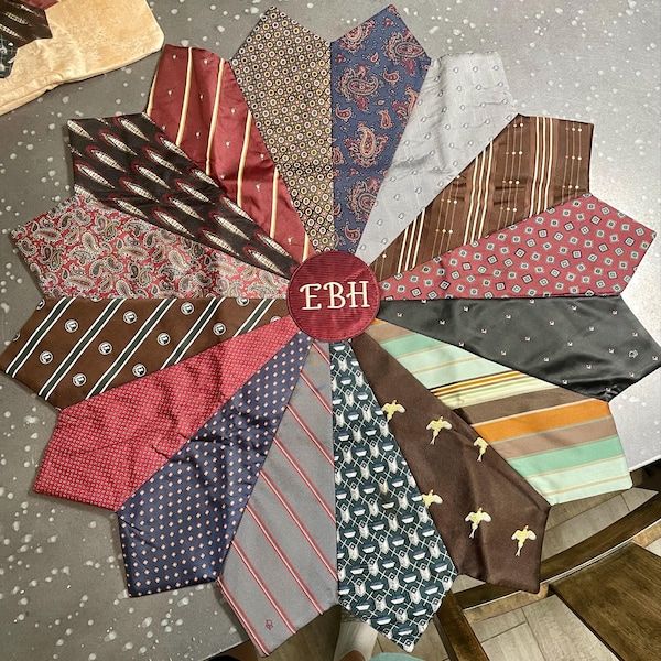 Memory Table Topper, Made From Ties or Shirts of Your Loved One, 29 ...