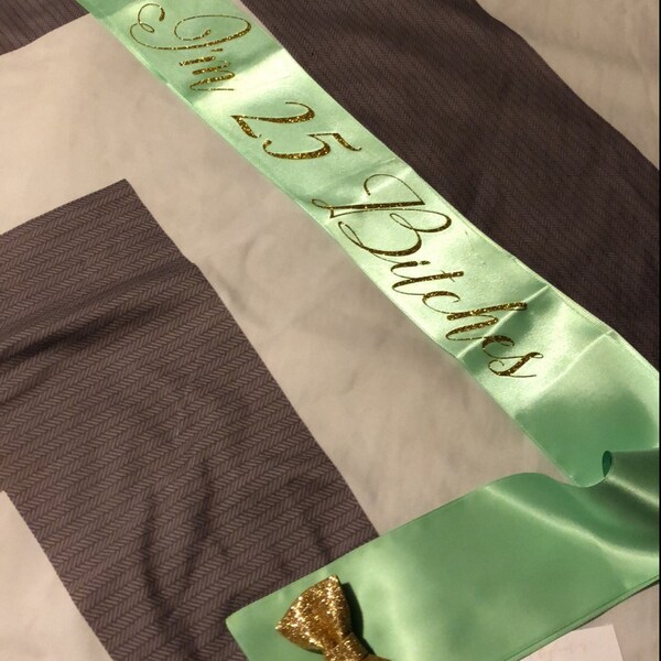 Personalized Birthday Sash: Custom Glitter Party Sash - Etsy