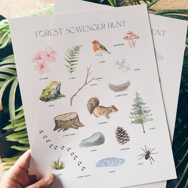 Forest Scavenger Hunt Printable - Etsy