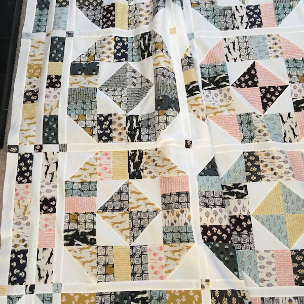 PDF Pattern for Scooped Single Twin Patchwork Quilt. Ice Cream Gelato ...