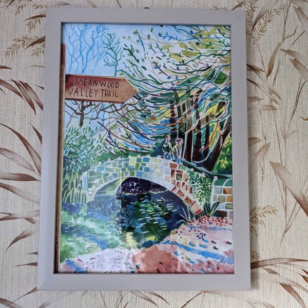 Leeds England, Meanwood Park, Yorkshire, Leeds Art Print, Leeds Poster ...