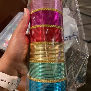 100 Plastic Bangles Set Multicolour Bangles Wedding Chura Set Women ...