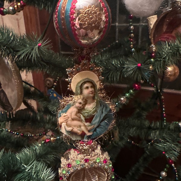 Angel Tree Topper, Victorian Christmas Tree Topper, Angel Christmas ...