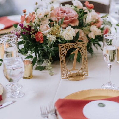 Table Numbers, Gold Table Numbers, Silver Table Numbers, Metallic Gold ...