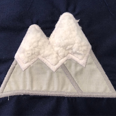 Mountain Applique Design. Mountain Embroidery Design. Hill Embroidery ...