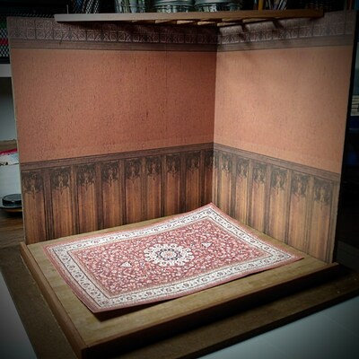 4 Dollhouse Carpets, Rugs, Red Tones, for Dollhouse Dioramas and ...