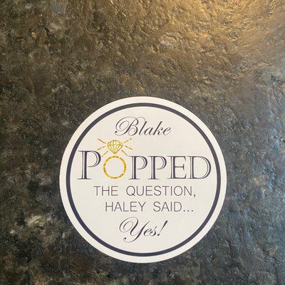 Printable Popcorn Sign for Engagement Party / He Popped the Question ...
