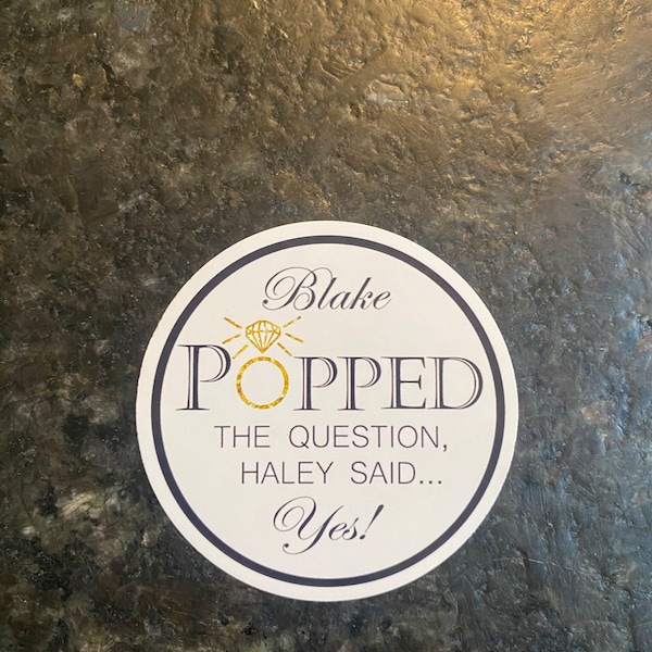 He Popped the Question, She Said Yes! / Engagement Party Kettle Corn ...