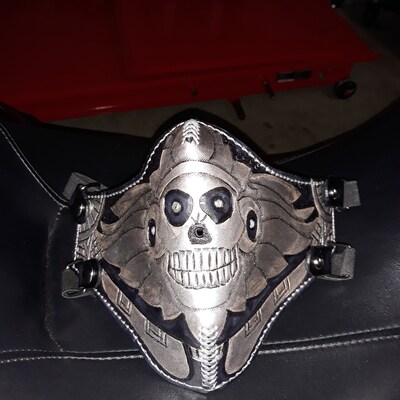 Motorcycle Skull Mask Custom/personalize Leather Mask Gift - Etsy