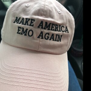 Make America Emo Again Hat Embroidered Baseball Dad Cap MAGA - Etsy