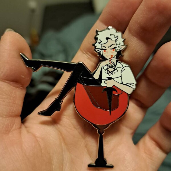 Astarion Wine Glass Enamel Pin - Etsy