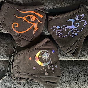 Glowing Eye Face Mask : Reflective/ Glow in the Dark Cotton | Etsy