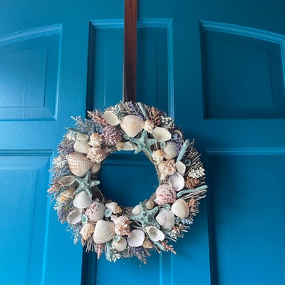Seashell Wreath Summer Coastal Door Beach Wreathmore COLORS - Etsy