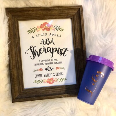 Behavior Analyst Chalkboard Printable, ABA Gift Printable , BCBA Gift ...