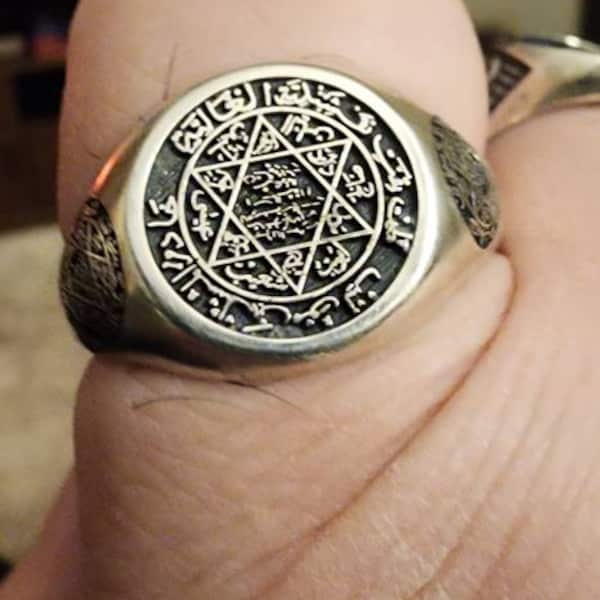 Seal of Solomon Ring, Seal of the Tetragrammaton, King Solomon's Sacred ...