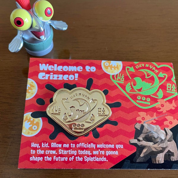 Splatoon 3 Salmon Run Grizzco ID Card Holder With Lanyard & Enamel Pin ...