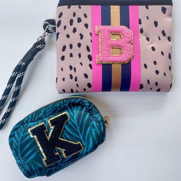 Chenille Glitter Varsity Initial Patch, Glitter Varsity Patch, Chenille ...