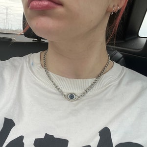 Pearl Grunge Alt Gothic Puffy Heart Necklace - Etsy