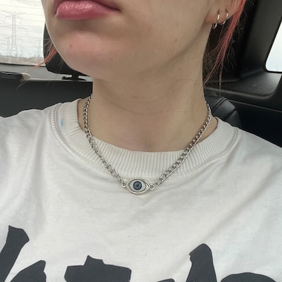 Pearl Grunge Alt Gothic Puffy Heart Necklace - Etsy