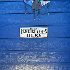 Leave Food Deliveries Here Metal Sign Rustic Looking - Etsy