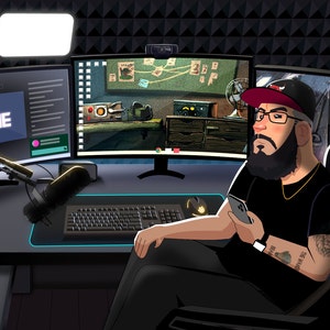 4x Animated Stream Screen for Twitch Lofi Game Room Neon Game Room ...