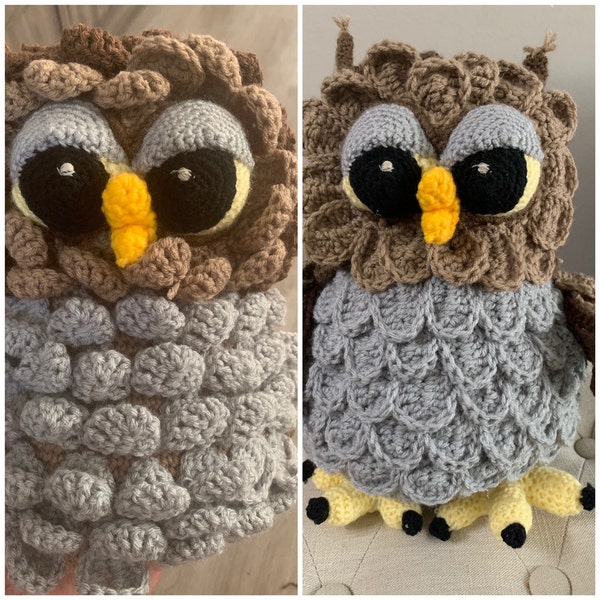 Crochet Pattern Owl, Pattern Amigurumi Toy Owl, Tutorial Crochet Toy ...