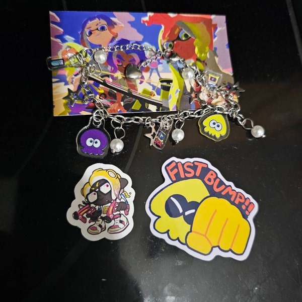 Pearl, Marina, Agent 8, & Acht - Acrylic Holographic Star Keychain ...
