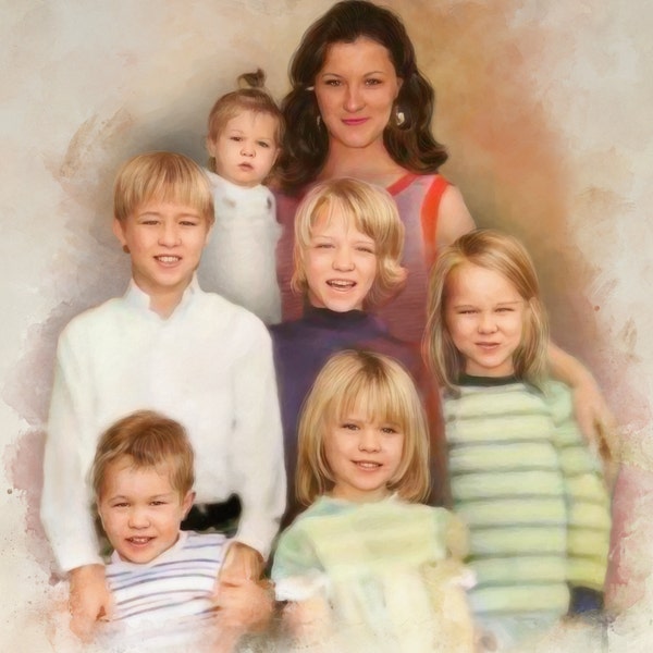 Personalized Family Portraits, Deceased Portrait From Photos, Mothers ...
