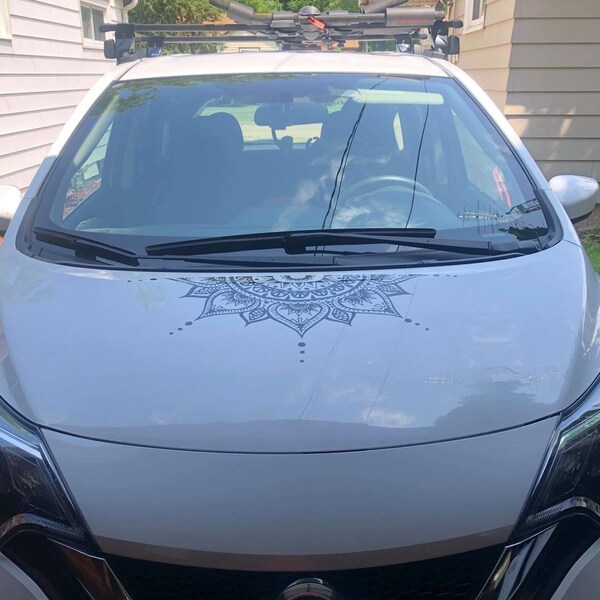 Mandala Car Decal Car Mandala Sticker Half Mandala Decal Half Mandala ...