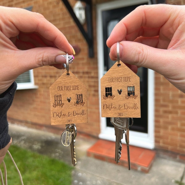 First Home Keyring, First Home, House Keyring, Housewarming Gift ...