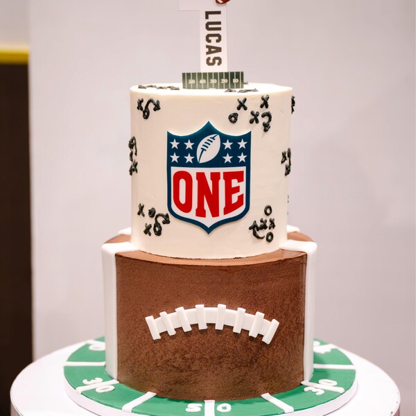 Personalized, Smash Cake, Football First Birthday, First Year Down ...