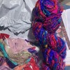 1 Oz Sari Silk Threads W/ribbon Pieces Boho Junk Journal Fiber Beads ...