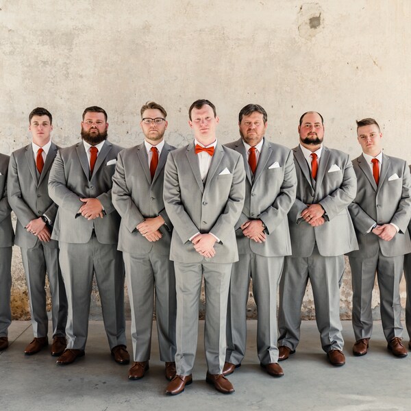 Sienna Wool Ties. Mens Sienna Tie. Paprika Colored Neckties for Men and ...