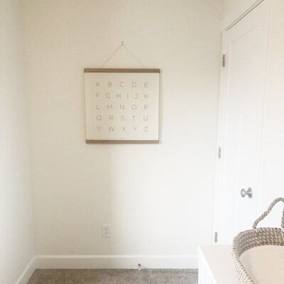 Alphabet Hanging Canvas, Education Learning, ABC, Classy Kids' Room ...