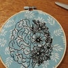 Brain Flower Embroidery Pattern Brain Embroidery Organ Embroidery ...