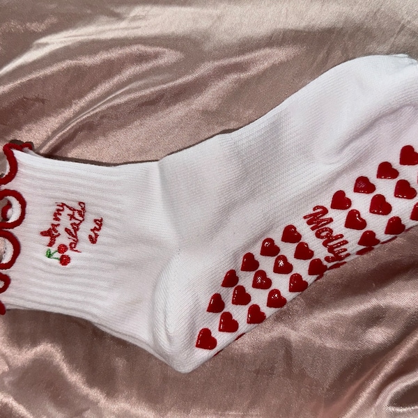 Love Pilates so Matcha Grip Non Slip Sock With Heart Grips for Pilates ...