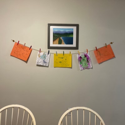 Rainbow Clothesline Photo Display Clothespin Display Photo - Etsy