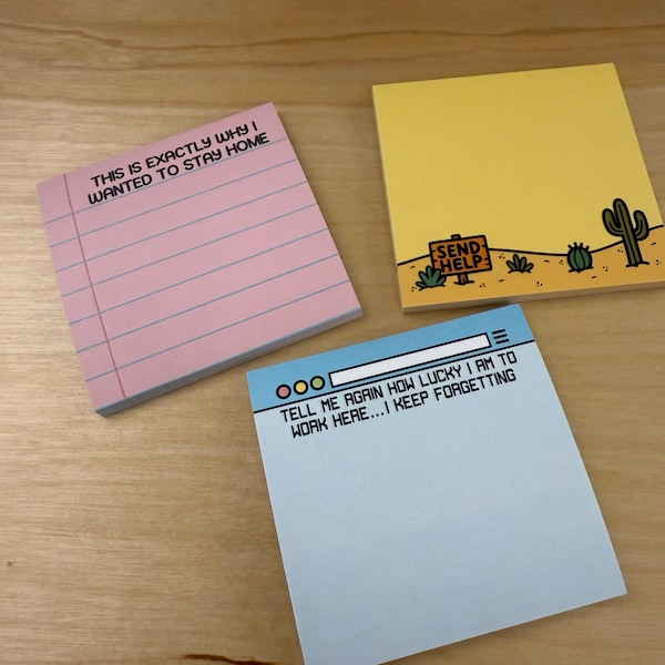 They Don't Pay Me Enough for This Sticky Notes, Funny Memo Pad, Cute ...