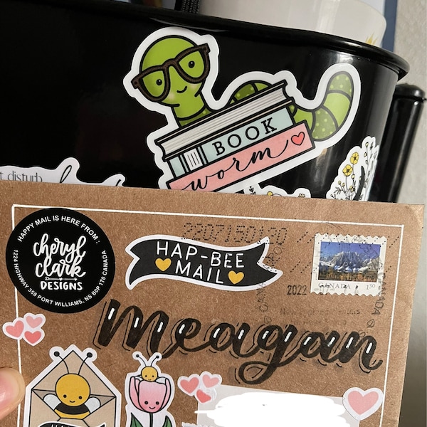 Bookworm Sticker / Book Lover Sticker / Reading Sticker / Die Cut ...