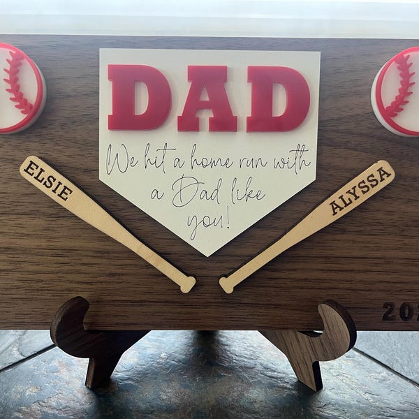 Baseball Themed Fathers Day Gift for Dad Sports Gift for Baseball Dad ...