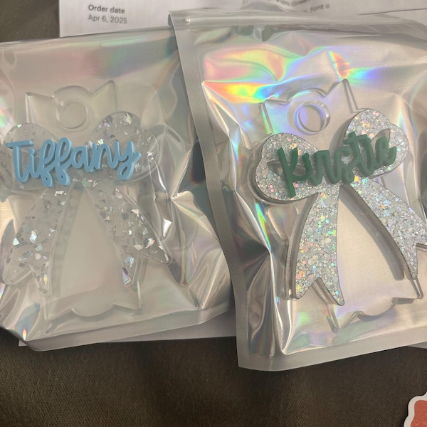 Personalized Bow Stanley Name Plate, Stanley Name Tag, Acrylic Lid ...