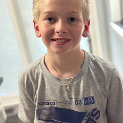 18K Baby Necklace for Boy,kids Gold Necklace,toddler Boy Necklace,baby ...