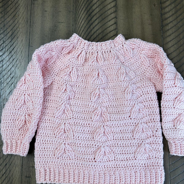 Crochet PATTERN - Magnolia Sweater (child Sizes 6-12m up to 9-10years ...