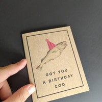 Got You A Birthday Cod Hilarious Birthday Card Pun Birthday Card for ...