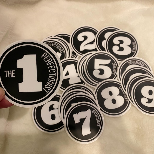 Enneagram Type 7 Black/white Circle Sticker / Water Resistant Vinyl ...