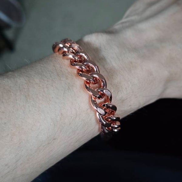 Men’s Pure Copper Cuban Link Bracelet- COPBR11 - Etsy