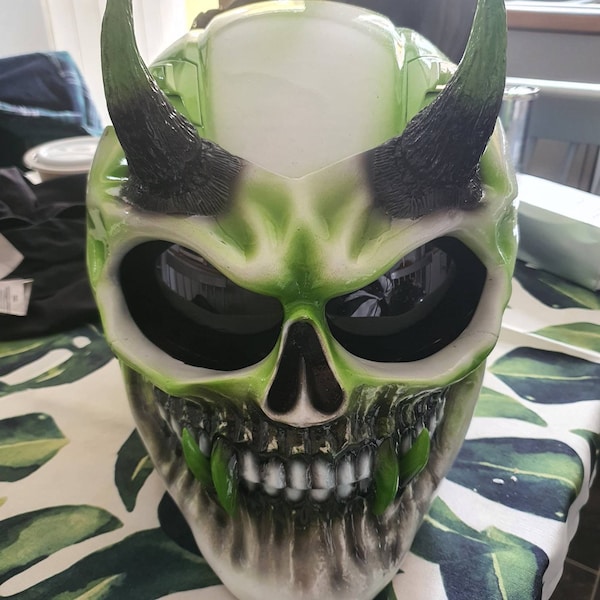 Abaddon II Skull Motorcycle Helmet Custom DOT and ECE Approved - Etsy