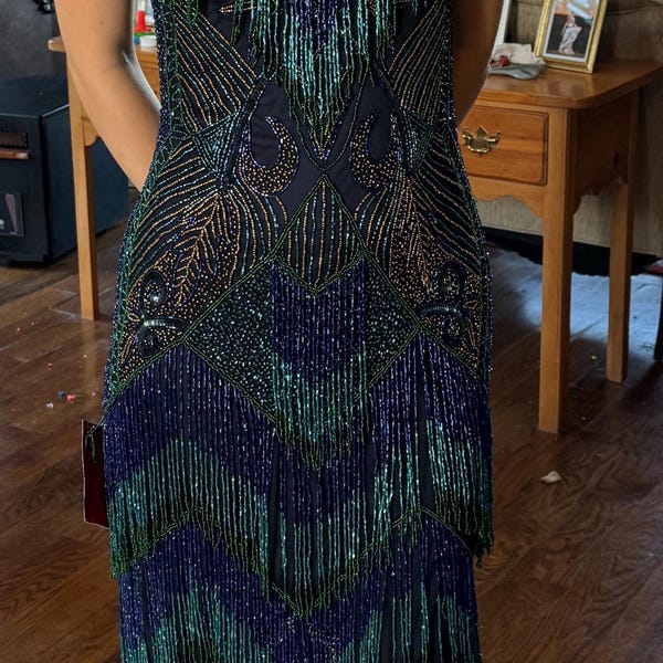 Flapper Peacock 1920s Vintage Inspired Great Gatsby Art Deco Charleston ...