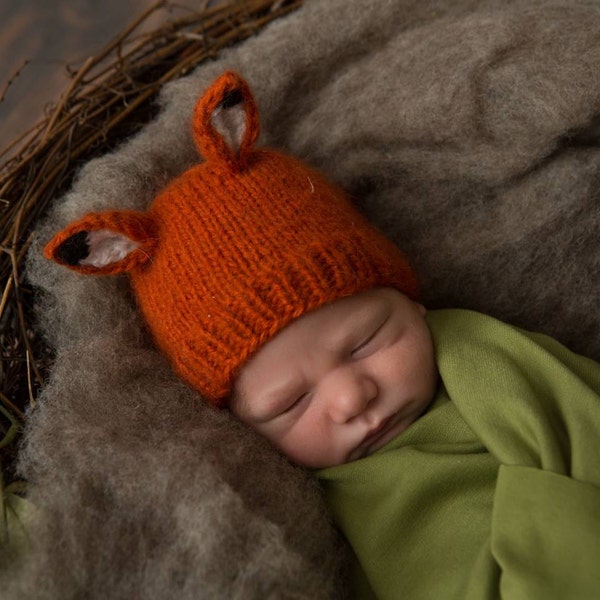 Newborn Baby Fox Hat, Fox Hat, Baby Hat, Newborn Fox Hat, Newborn ...